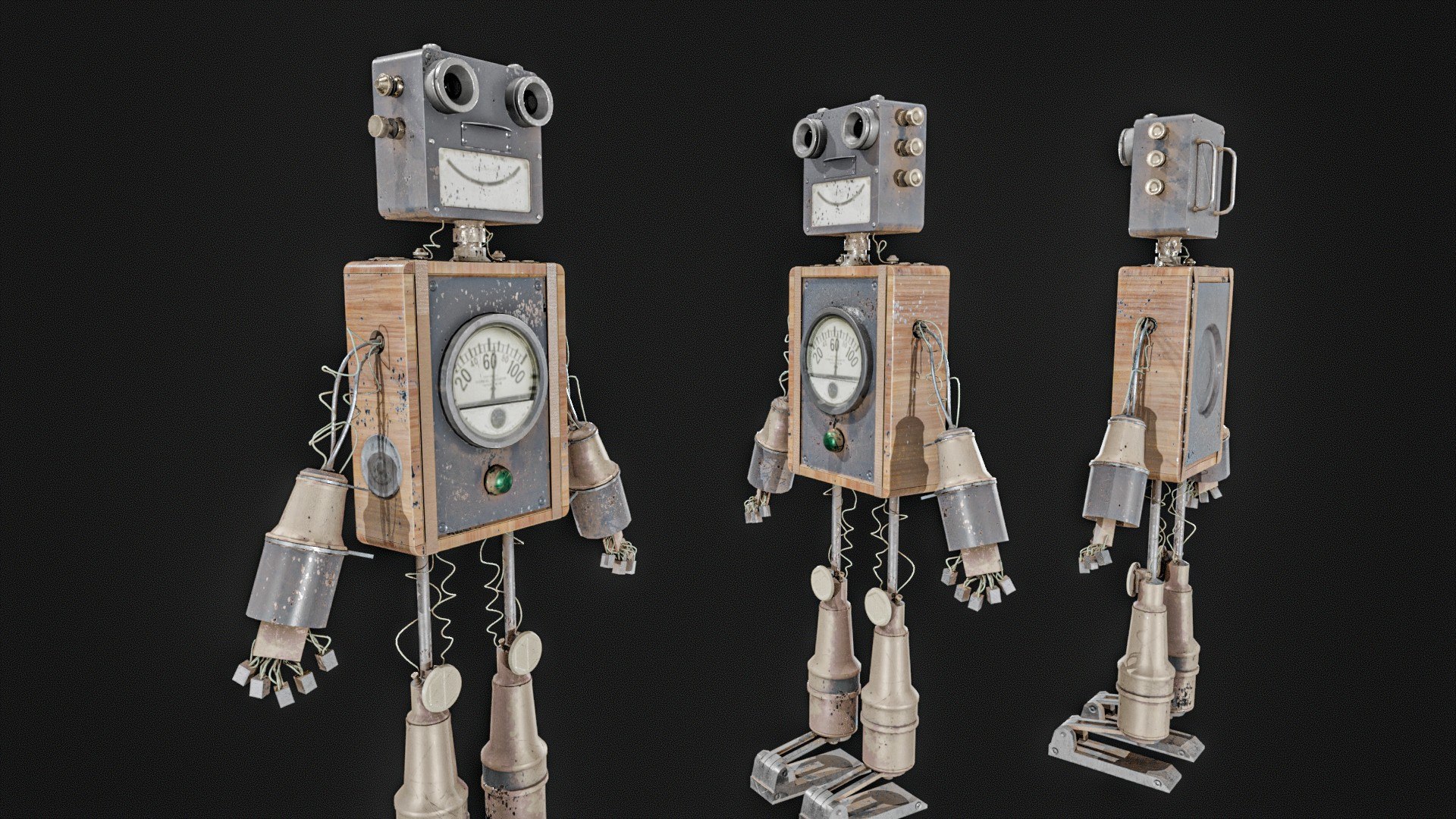 Rusty Robot 3D Model - TurboSquid 2426922