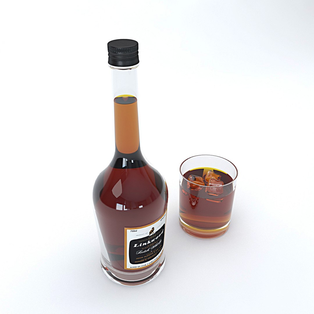 3D Bourbon Alcohol Drink Model - TurboSquid 1559750