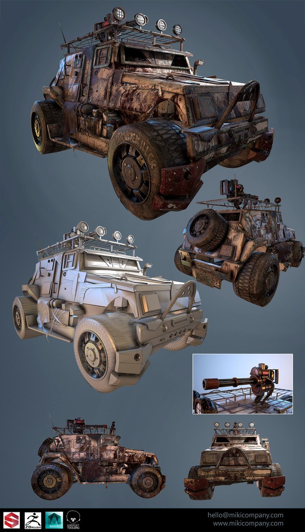 Zombie Killer Jeep 3d Ma