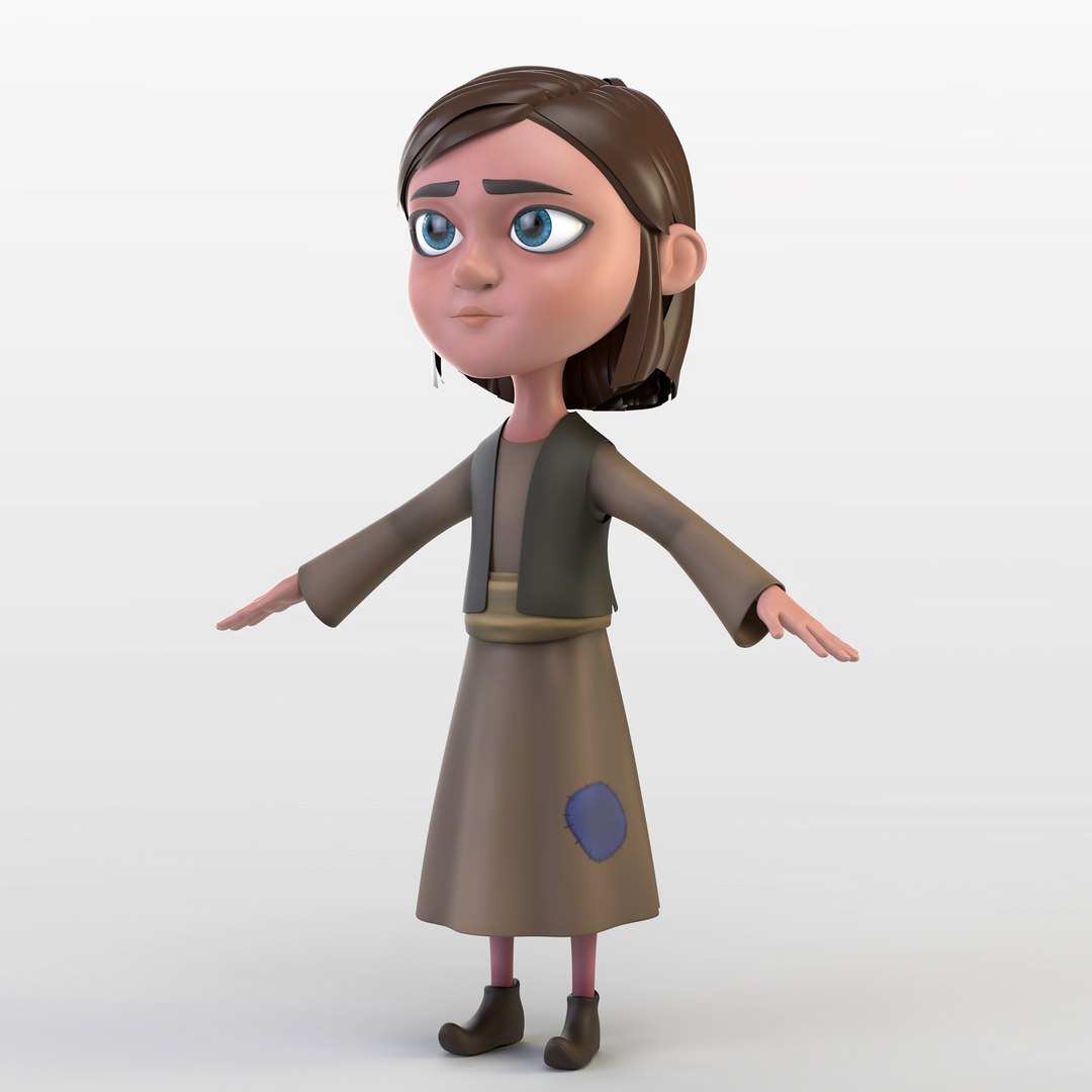 Peasant Girl 3D Model - TurboSquid 1613501