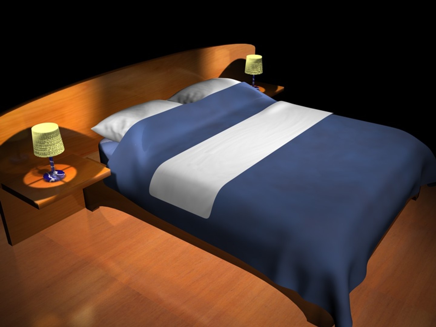 bed bedroom furniture 3d model