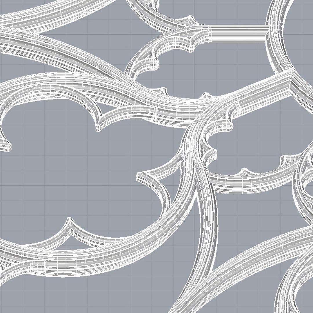 Elegant Gothic Rose Window 3d Obj