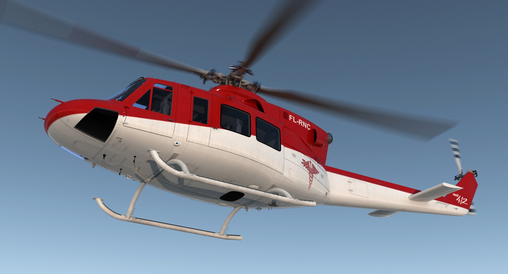 Bell 412 medical helicopter 3D model - TurboSquid 1195928