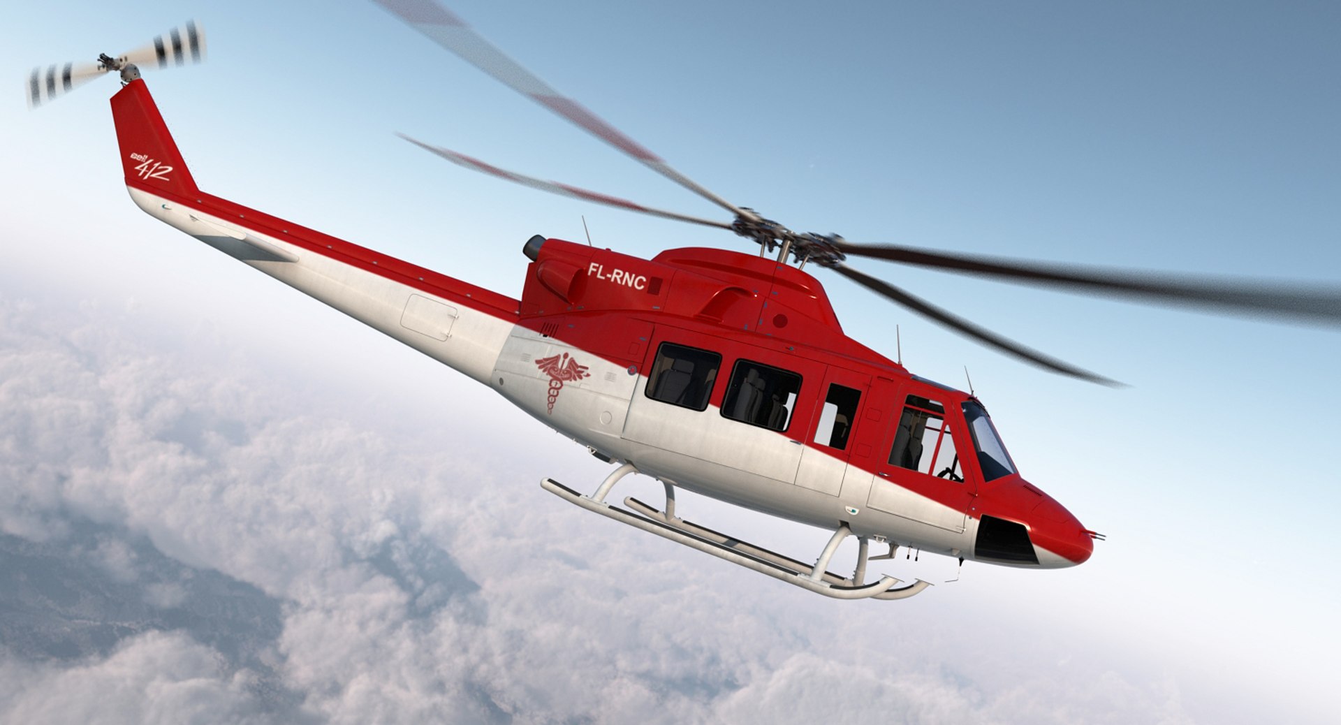 Bell 412 medical helicopter 3D model - TurboSquid 1195928