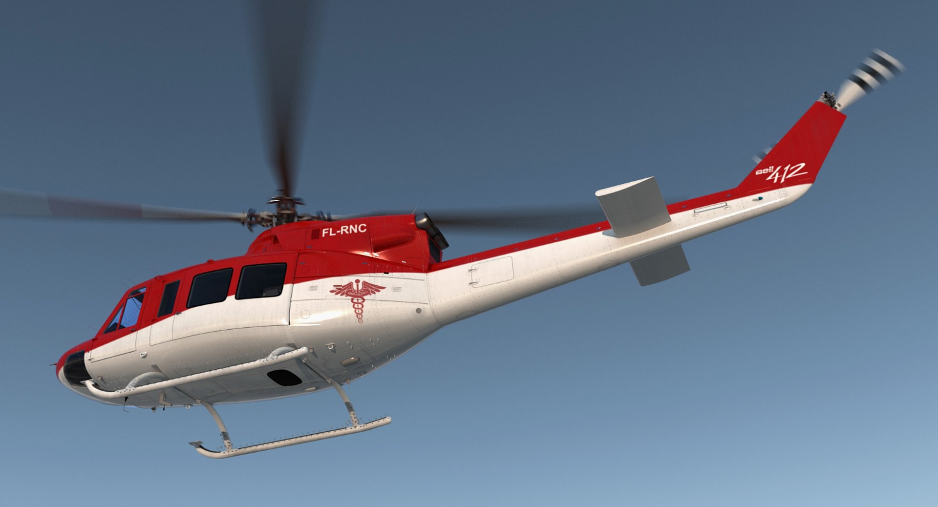 Bell 412 medical helicopter 3D model - TurboSquid 1195928