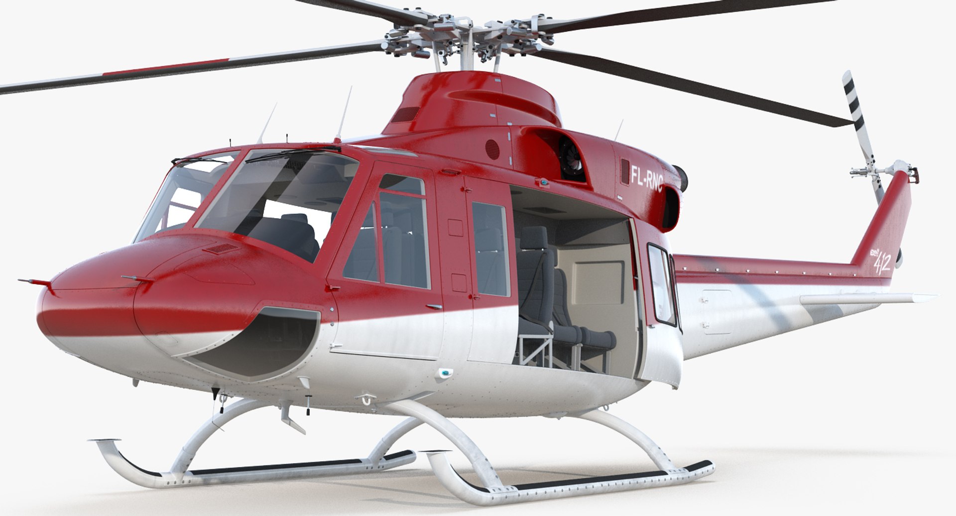 Bell 412 medical helicopter 3D model - TurboSquid 1195928