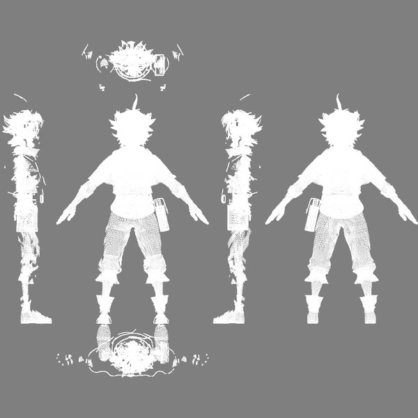 3D asta rigging - black - TurboSquid 1708374