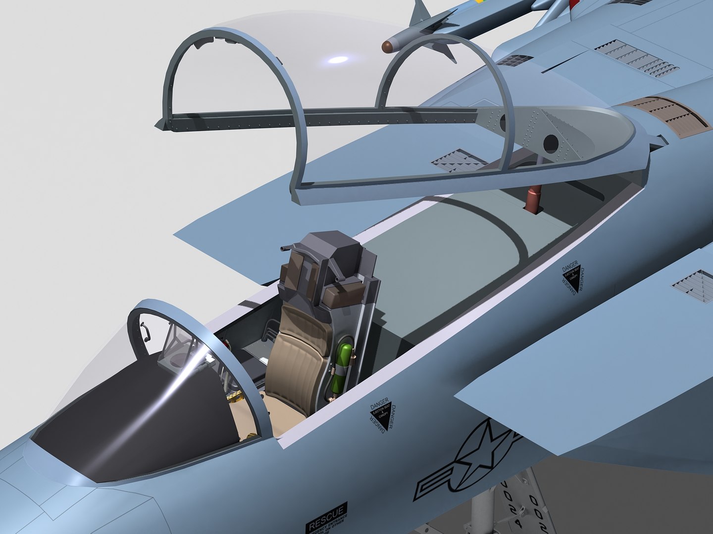 f-15c eagle cockpit f-15 3d model