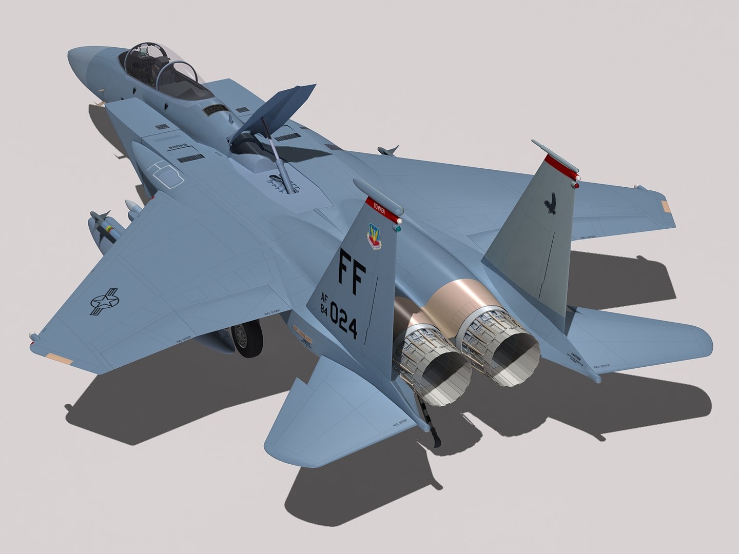 F-15c Eagle Cockpit F-15 3d Model