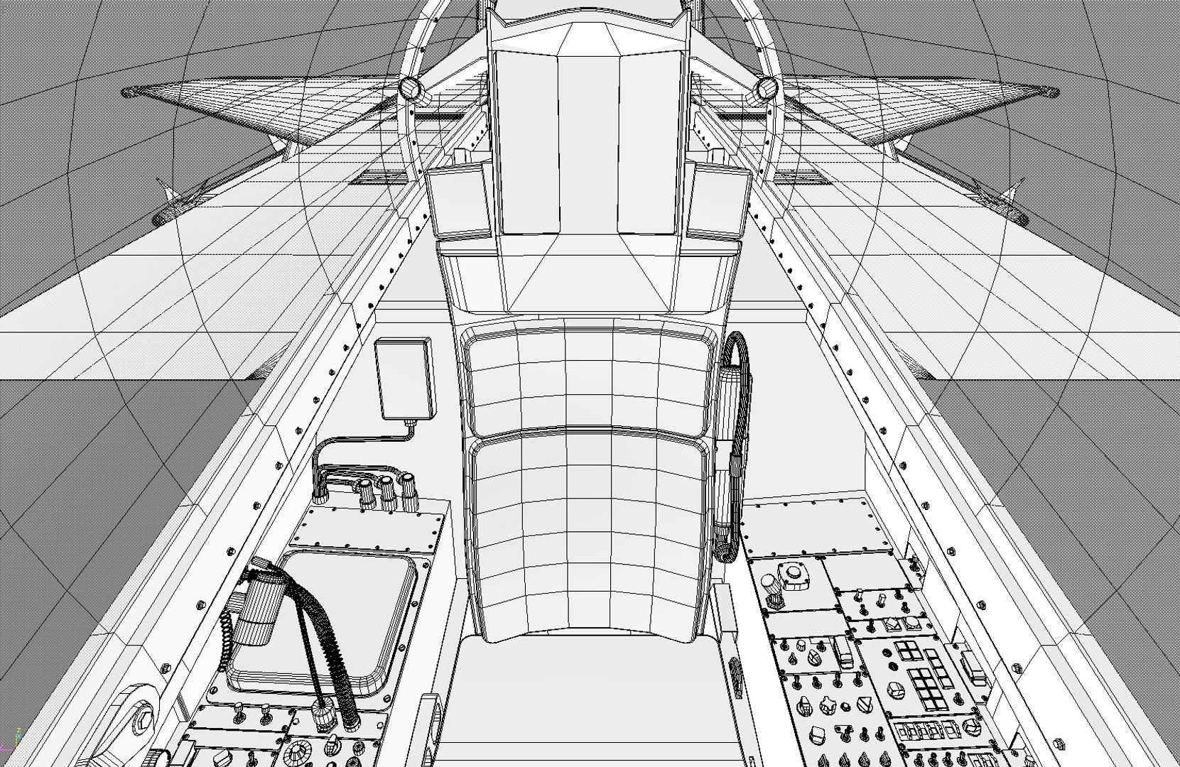 f-15c eagle cockpit f-15 3d model