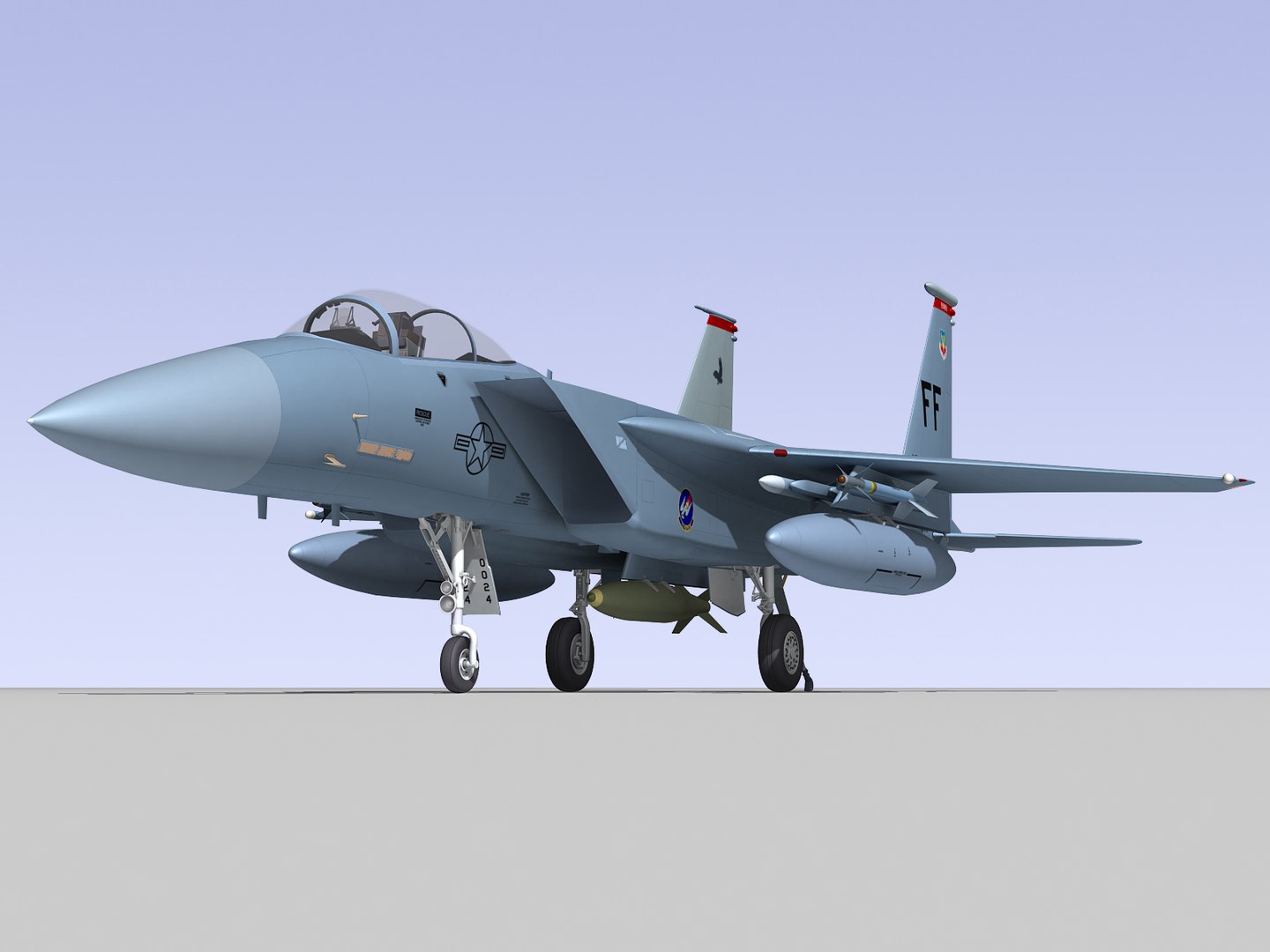 F-15c Eagle Cockpit F-15 3d Model