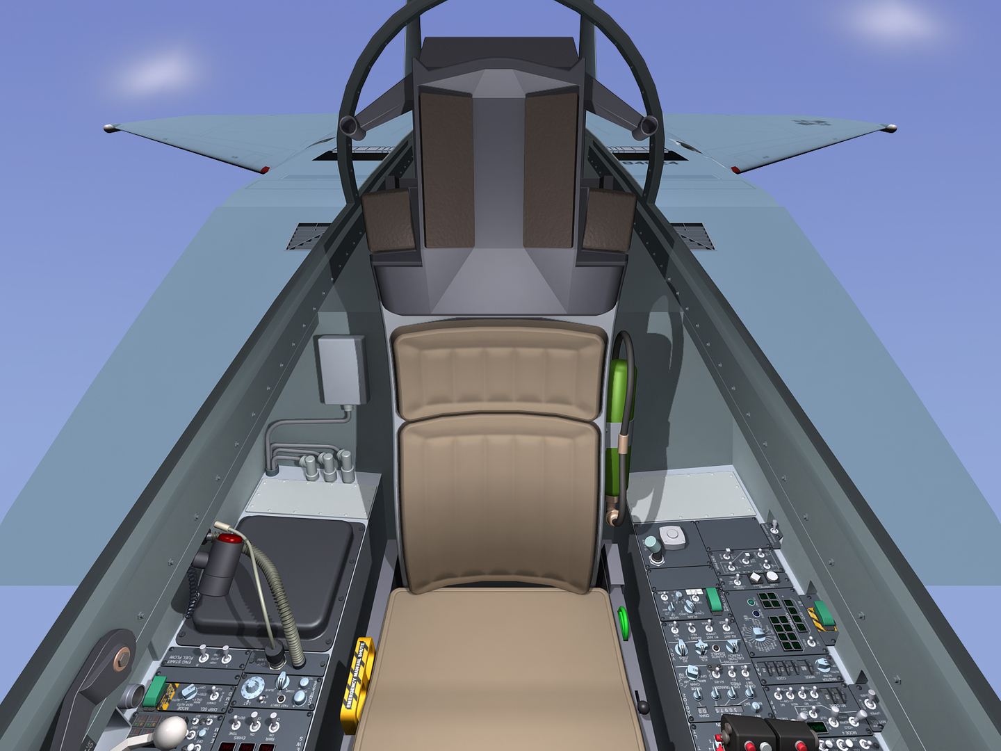 f-15c eagle cockpit f-15 3d model