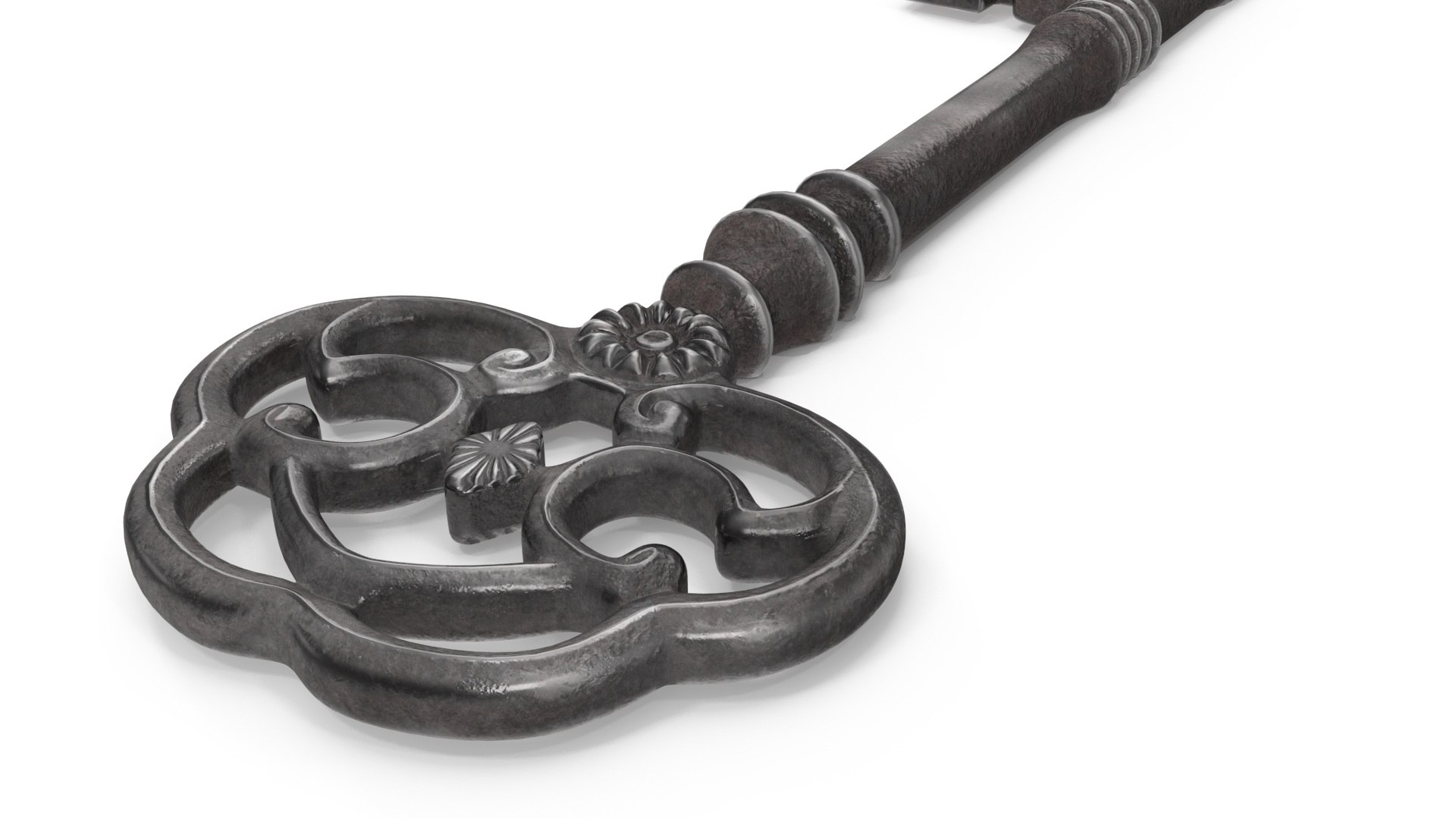 Antique Ornate Skeleton Key Steel Model - TurboSquid 2243533