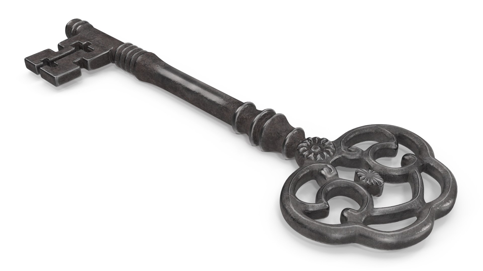 Antique Ornate Skeleton Key Steel Model - TurboSquid 2243533