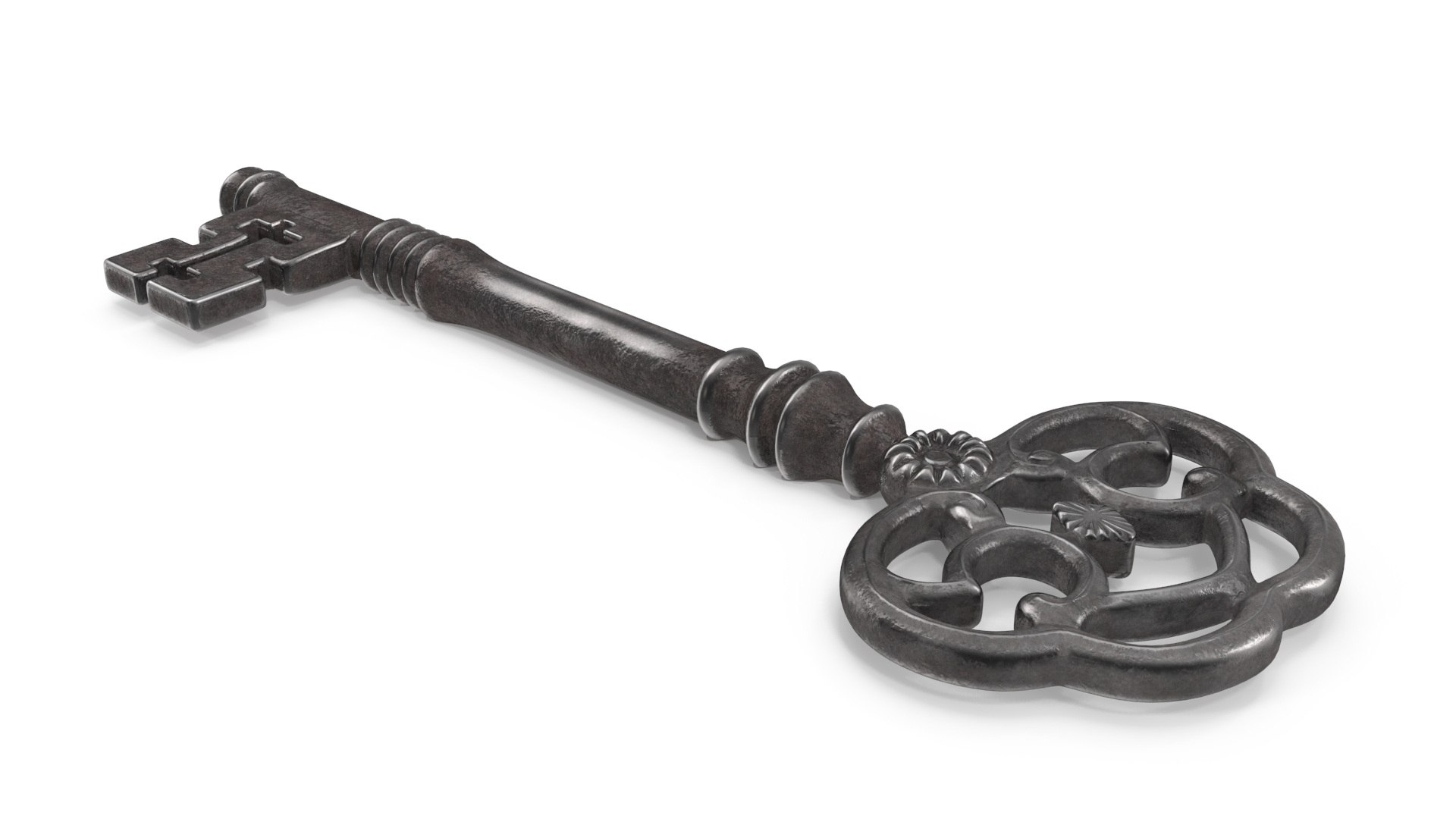 Antique Ornate Skeleton Key Steel Model - TurboSquid 2243533