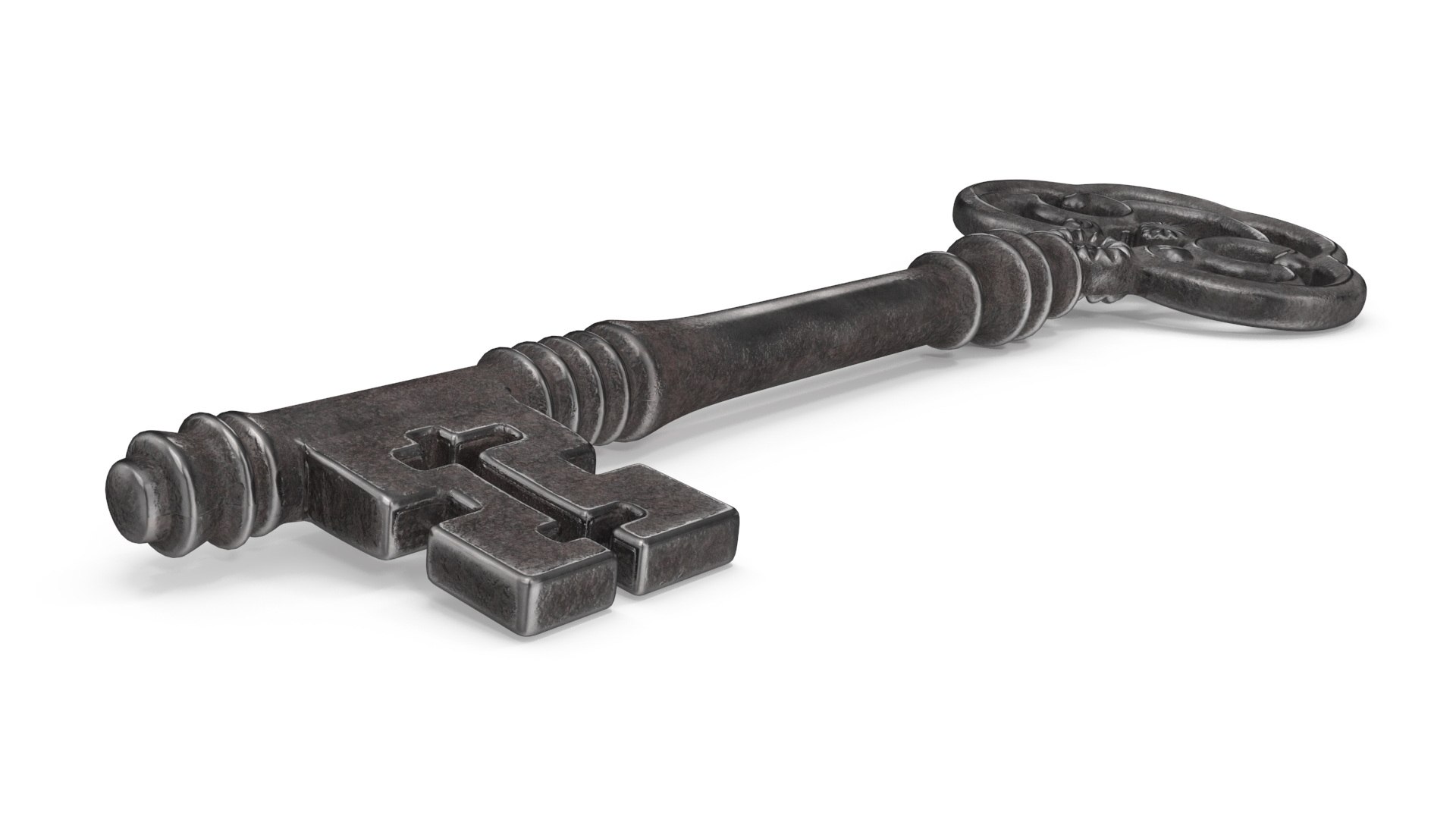 Antique Ornate Skeleton Key Steel Model - TurboSquid 2243533