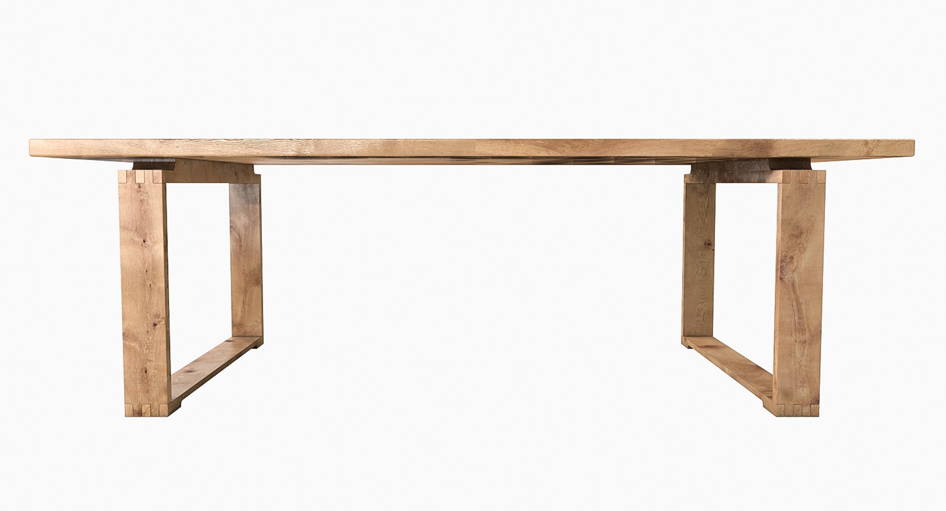 3d T1-solid Wood Table Oak Model