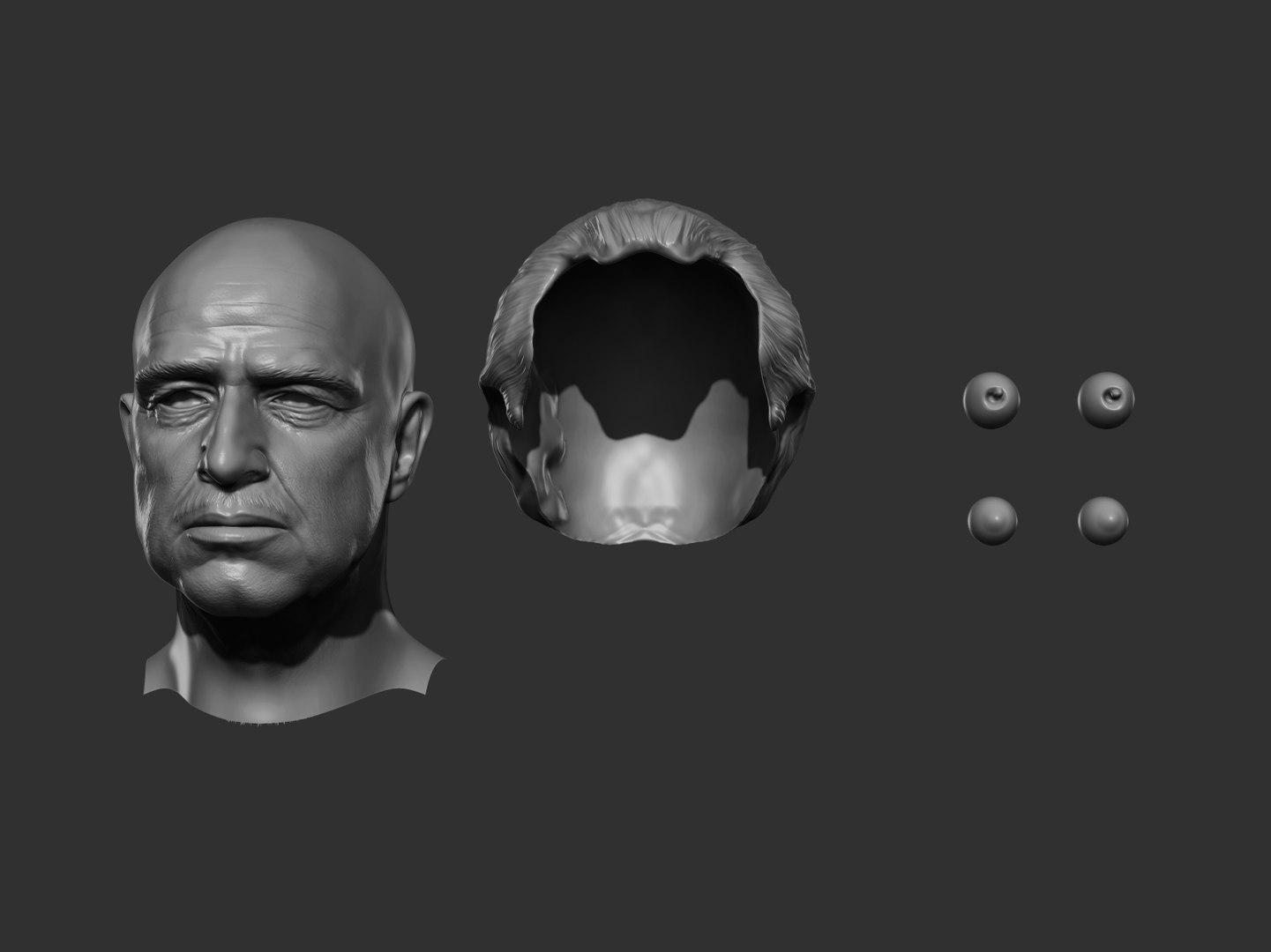 Vito Brando Head 3D Model - TurboSquid 1517817