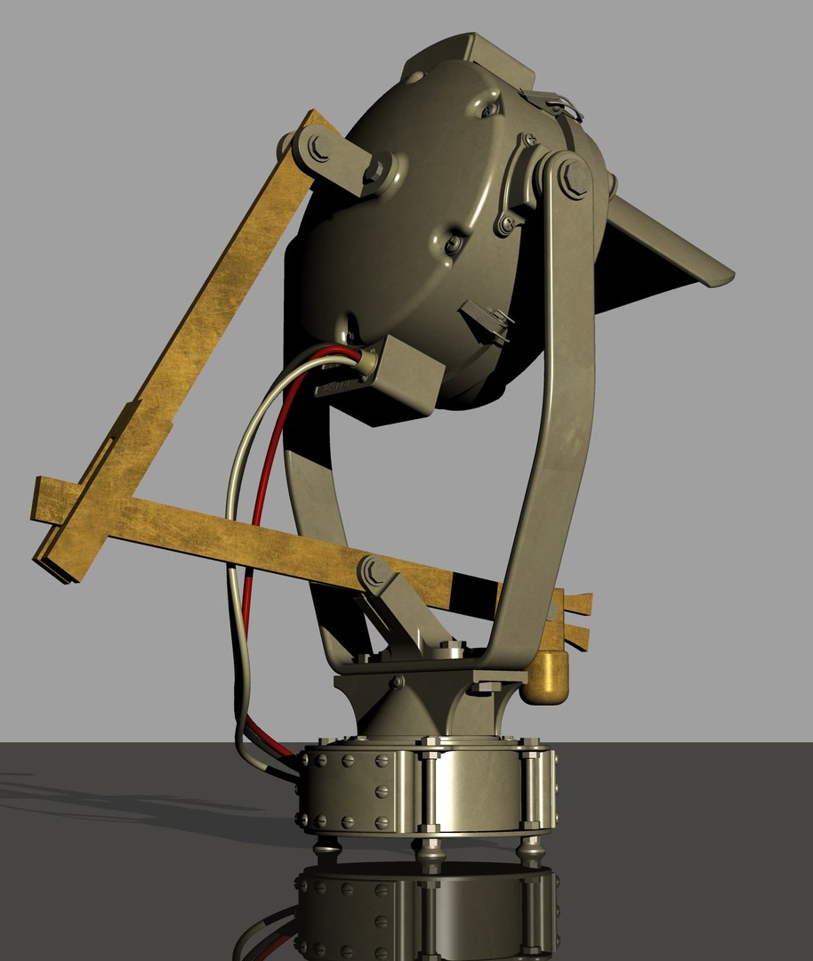 Vintage Search Lamp 3D - TurboSquid 1385257