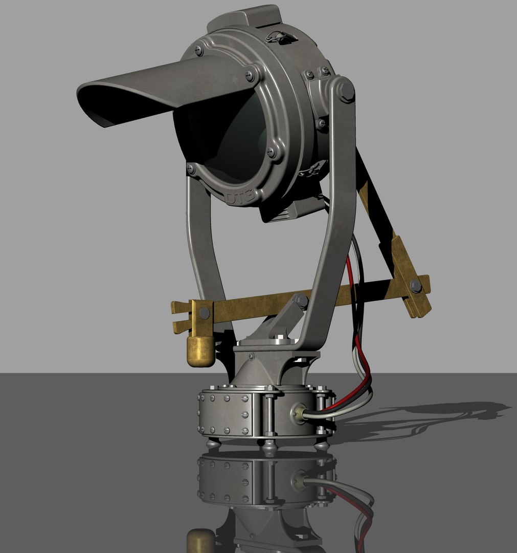 Vintage Search Lamp 3D - TurboSquid 1385257