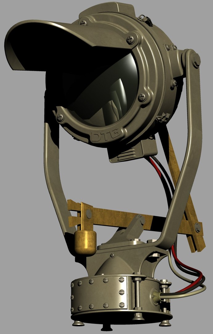 Vintage Search Lamp 3D - TurboSquid 1385257