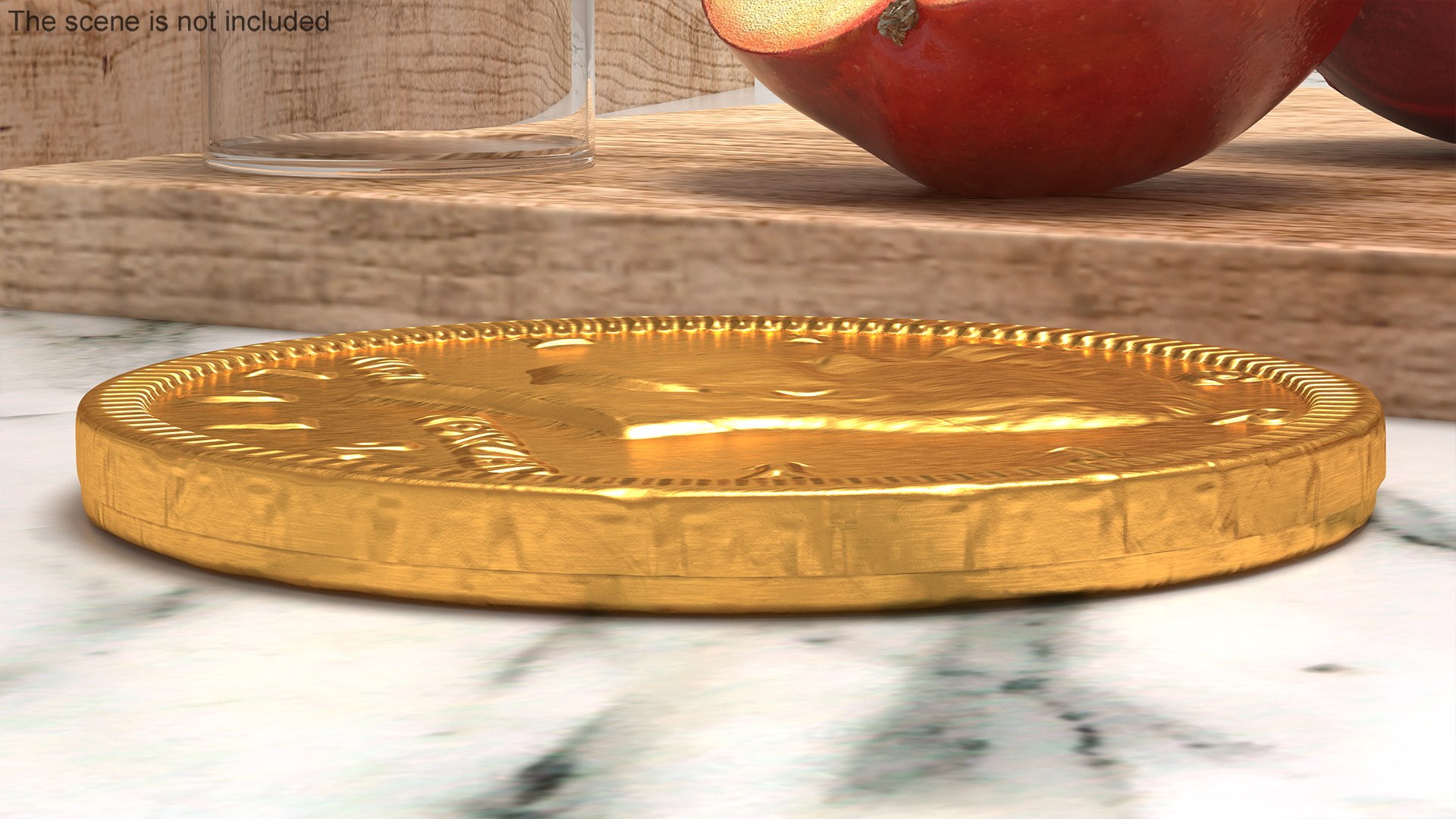 3D model Chocolate Half Dollar Gold Coin Foil Wrapper - TurboSquid 2101987