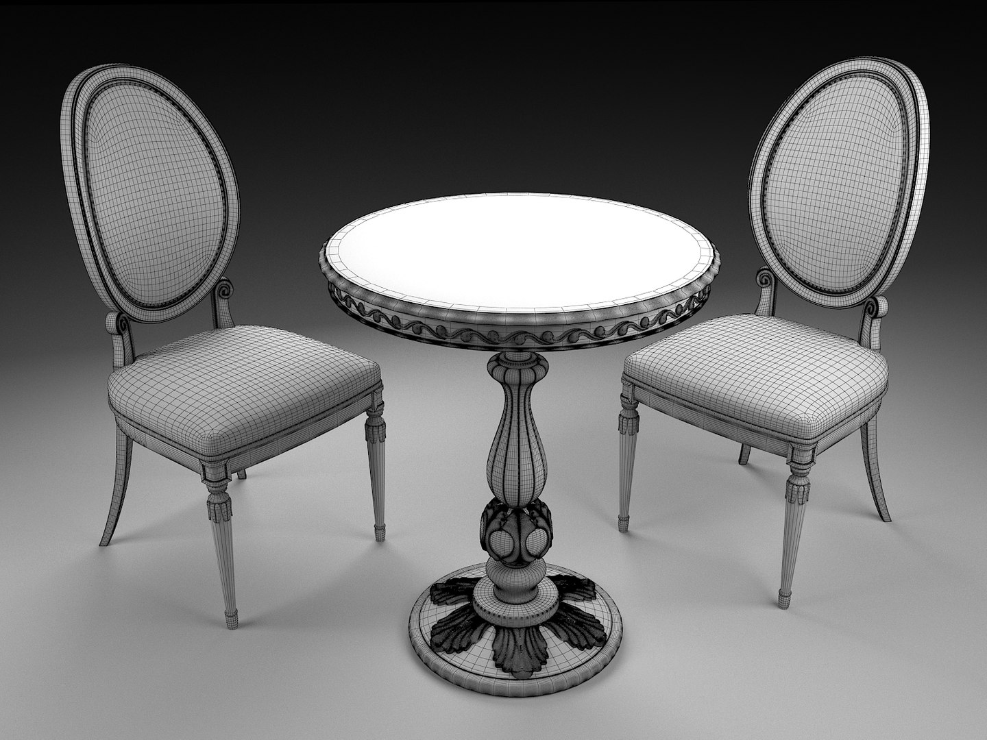 3D model chair european set - TurboSquid 1538171