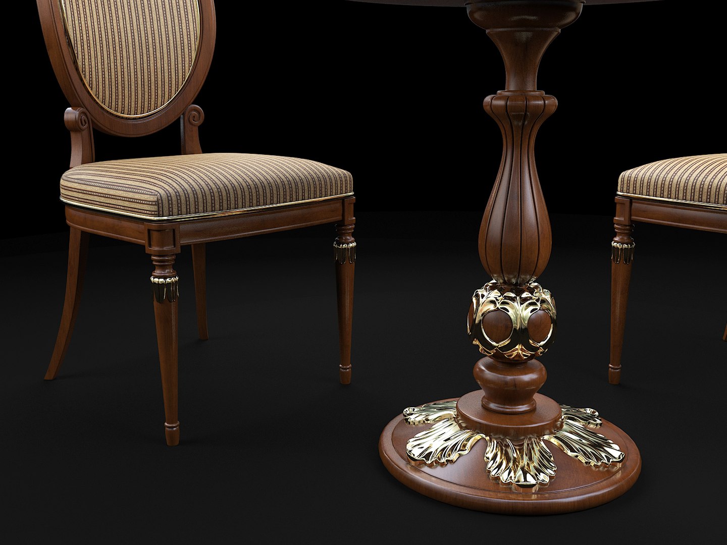 3D model chair european set - TurboSquid 1538171