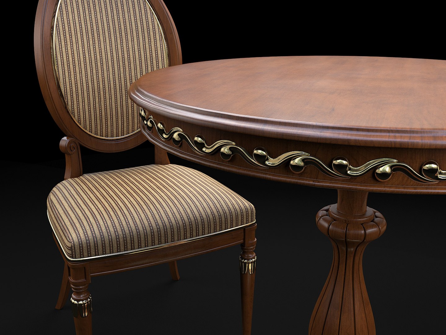 3D model chair european set - TurboSquid 1538171