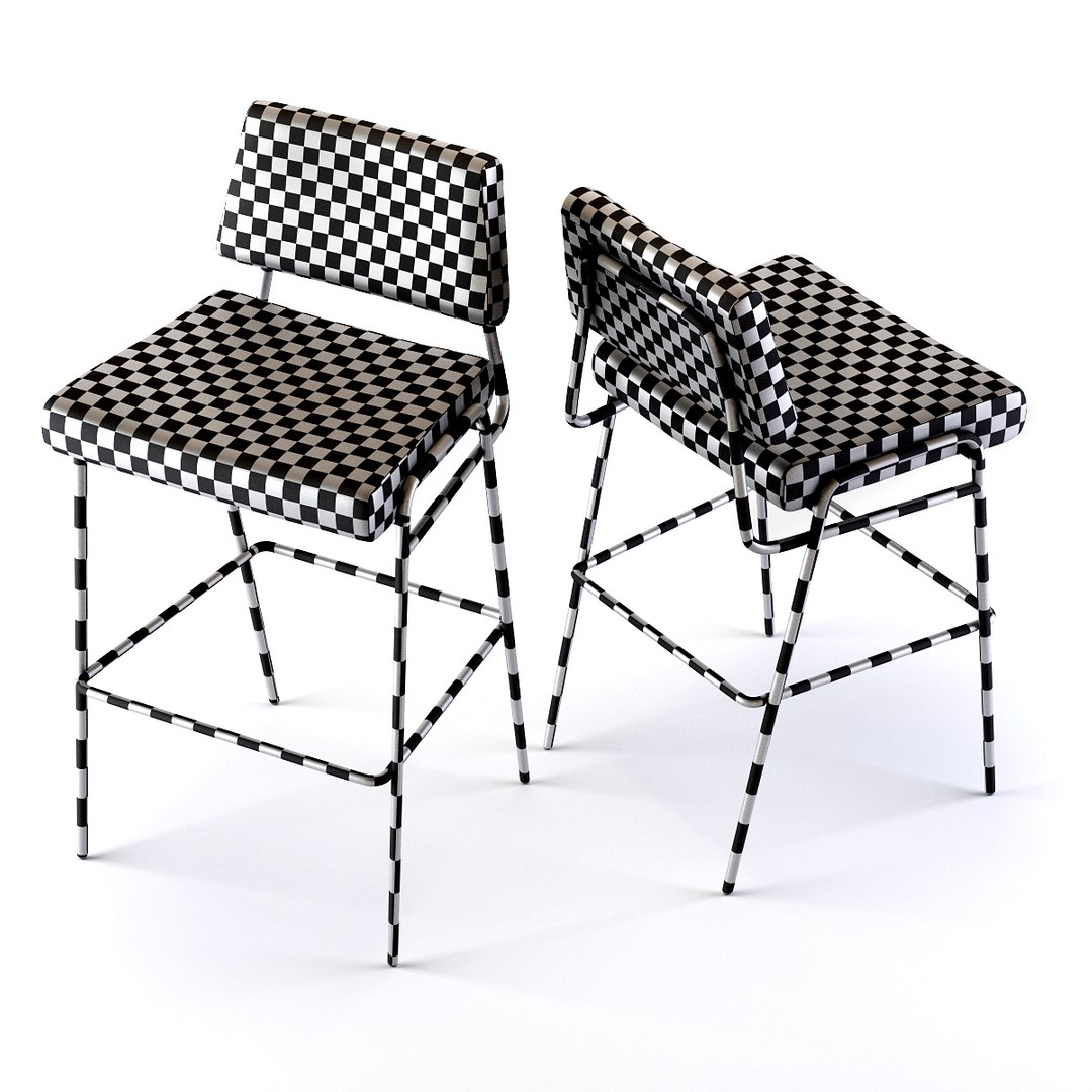 Wire Frame Bar Stool 3D - TurboSquid 1340832