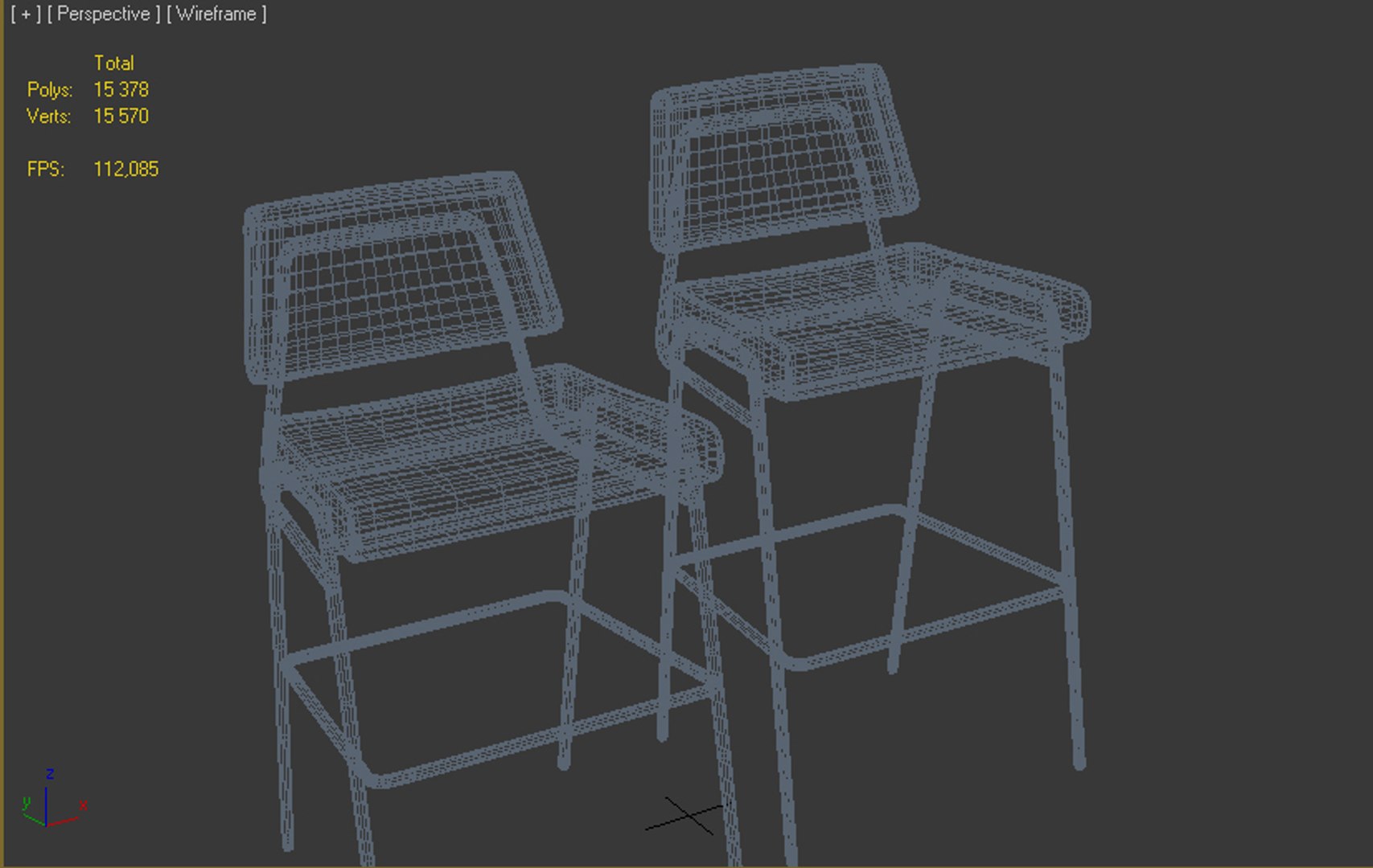 Wire Frame Bar Stool 3D - TurboSquid 1340832
