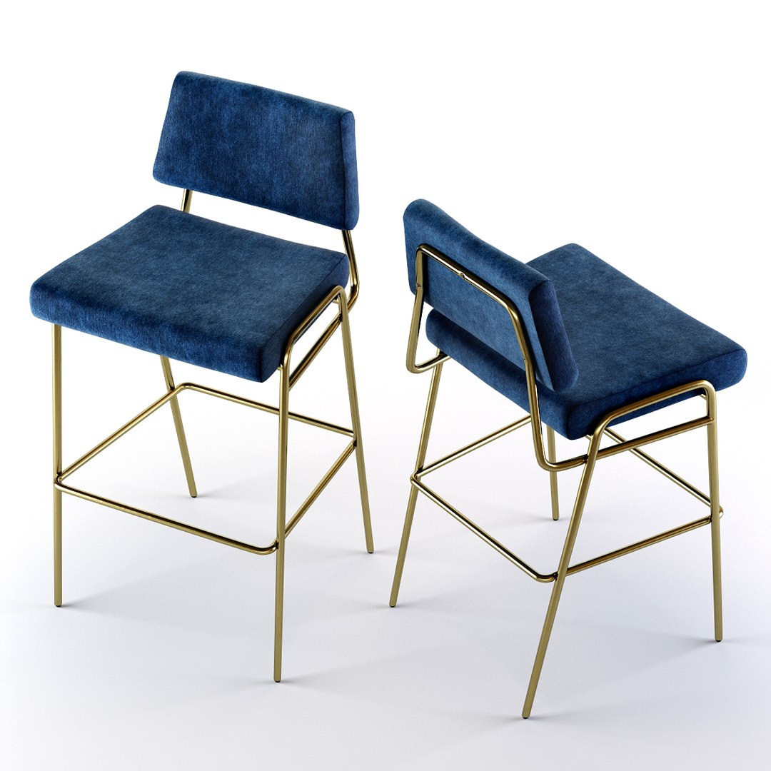 Wire Frame Bar Stool 3D - TurboSquid 1340832