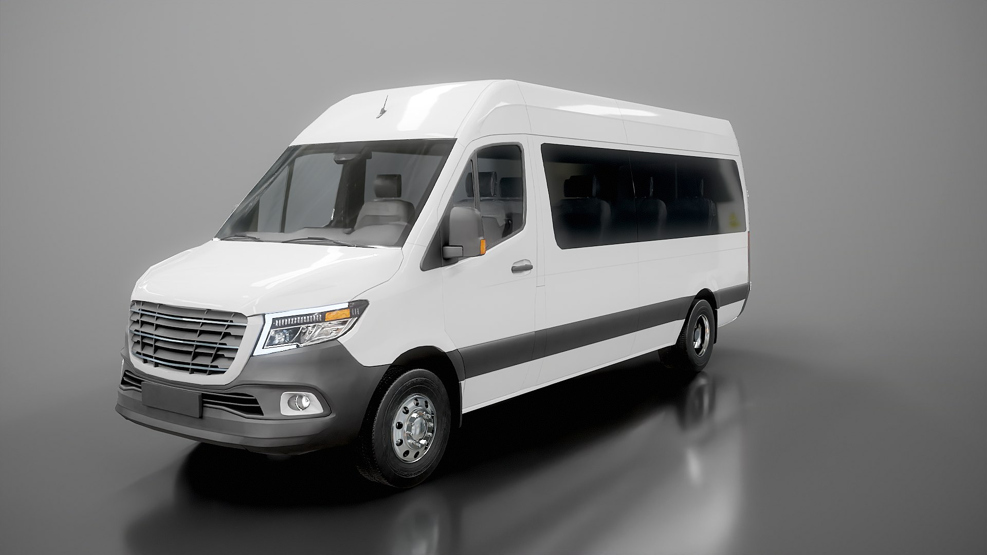 Modern Shuttle Bus Model - TurboSquid 2365055
