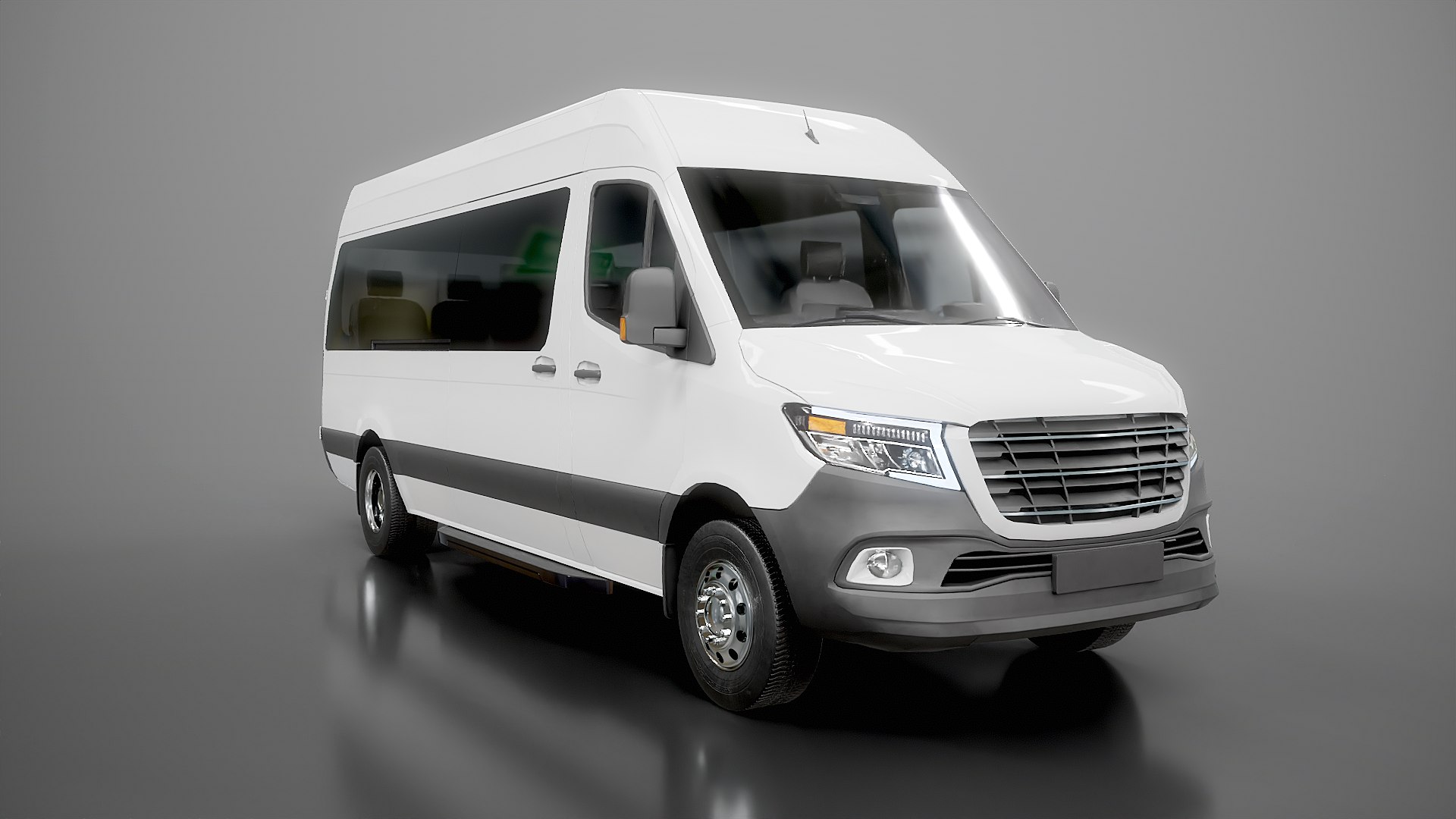 Modern Shuttle Bus Model - TurboSquid 2365055