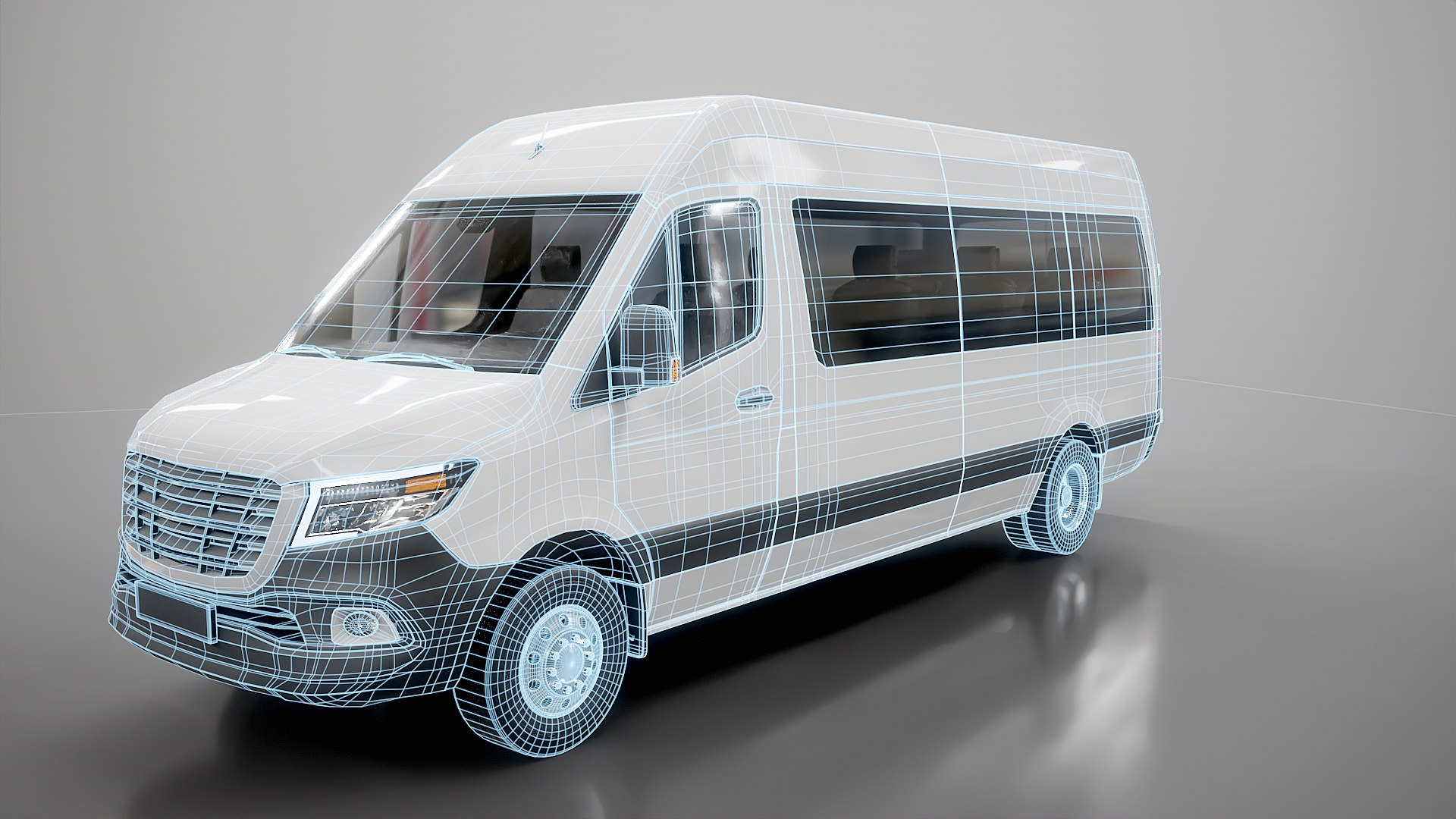 Modern Shuttle Bus Model - TurboSquid 2365055