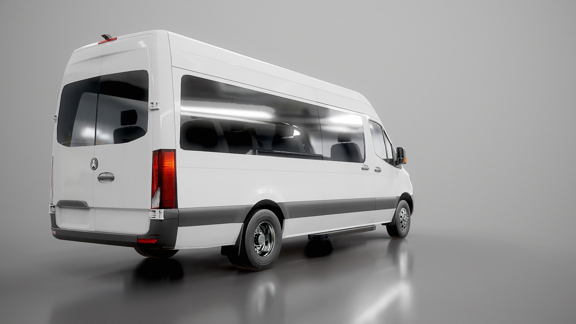 Modern Shuttle Bus Model - TurboSquid 2365055
