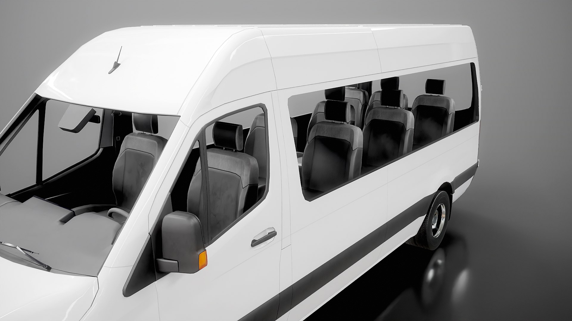 Modern Shuttle Bus Model - TurboSquid 2365055