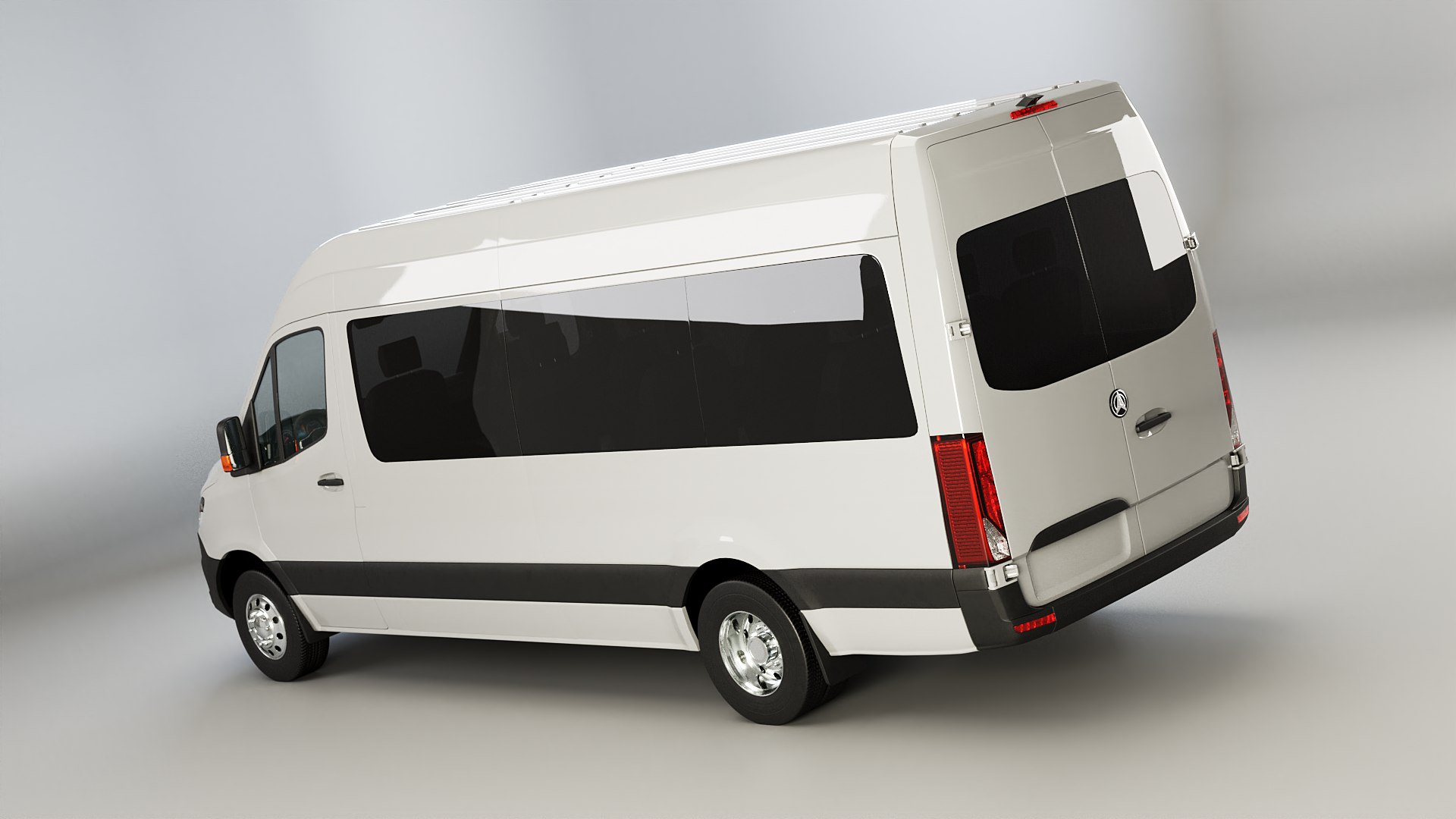 Modern Shuttle Bus Model - TurboSquid 2365055