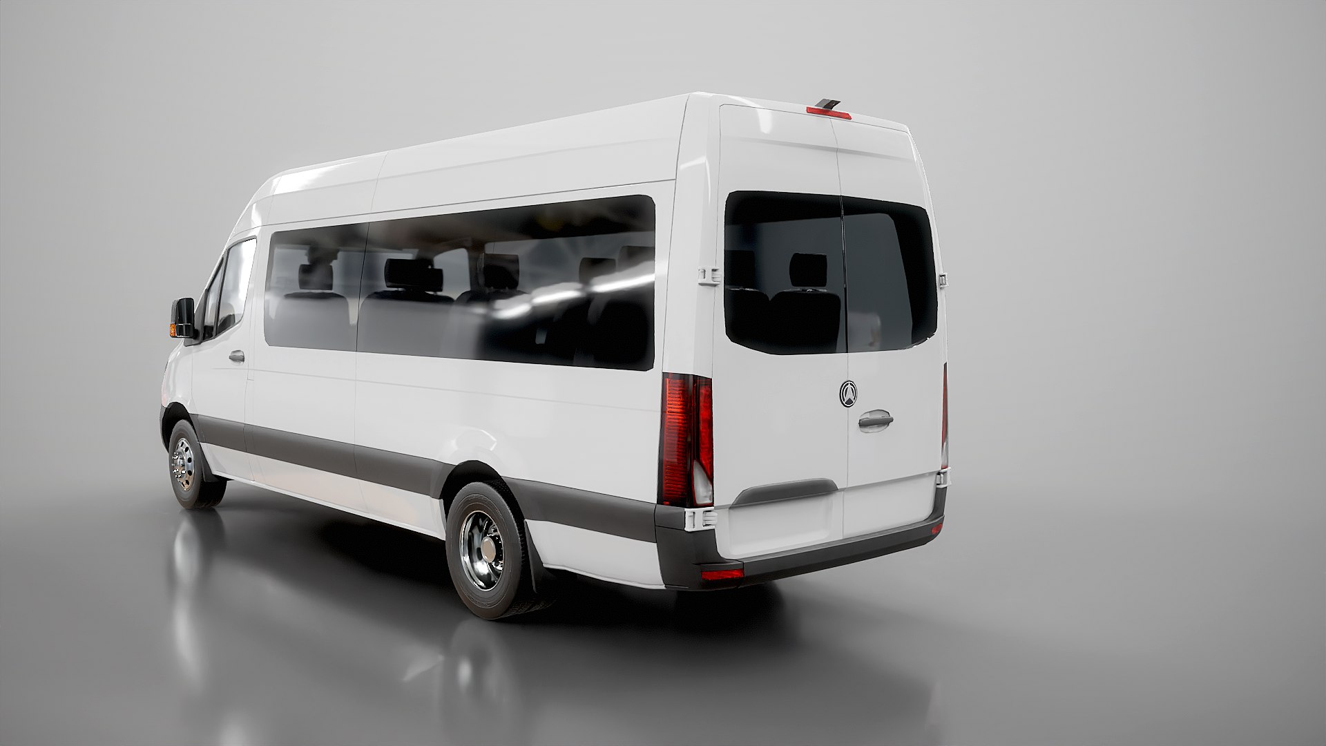 Modern Shuttle Bus Model - TurboSquid 2365055