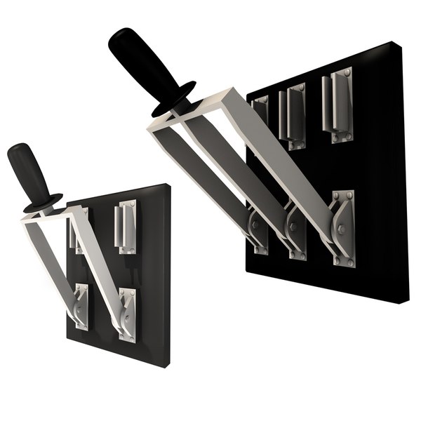 realistic knife switch triple 3d model