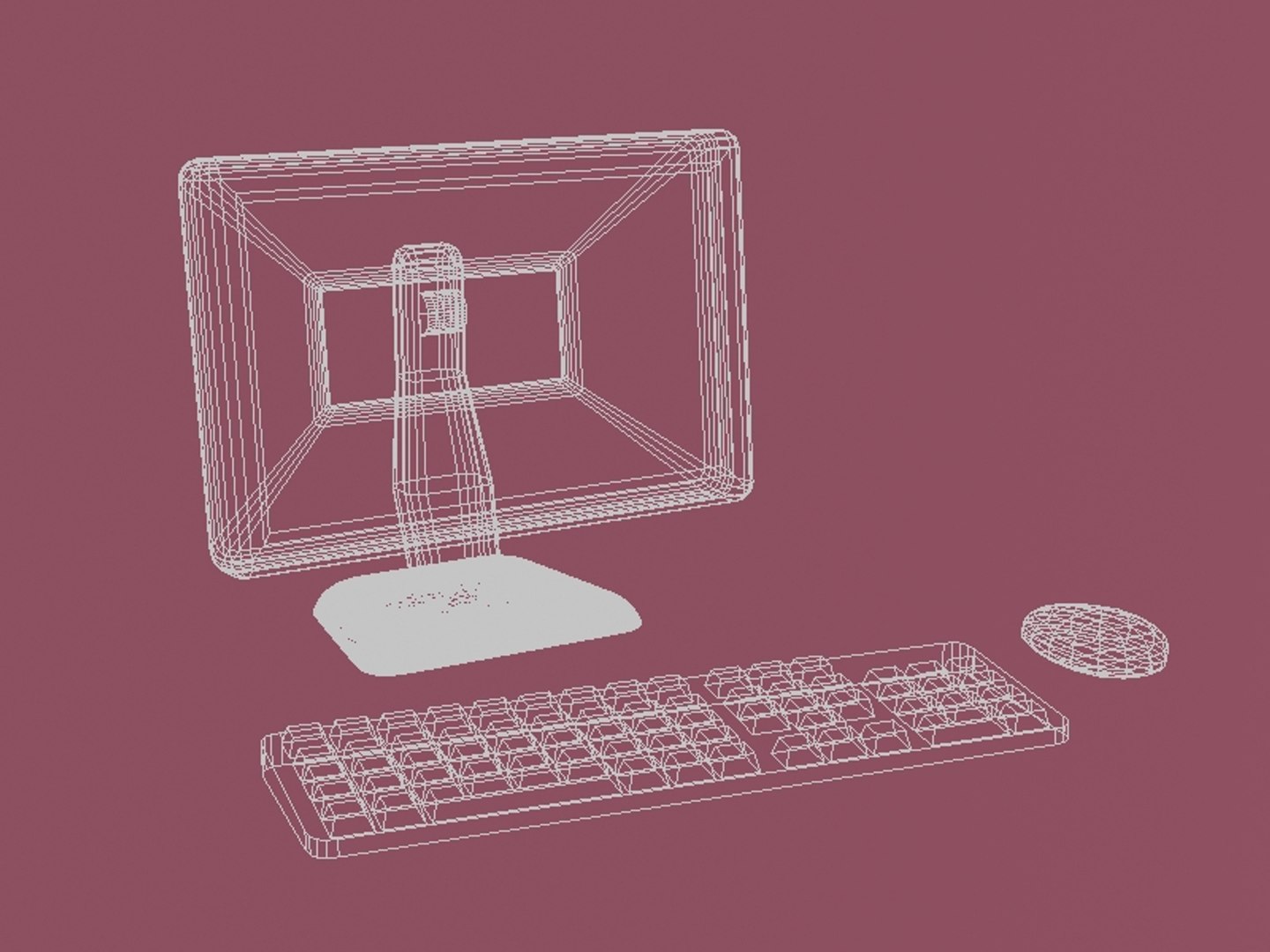 computer keyboard 3d model