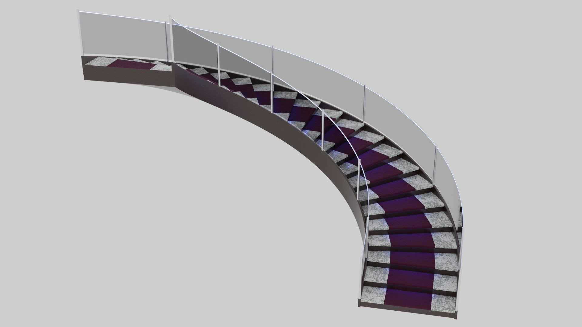 3D Modern Architectural Spiral Staircase Model - TurboSquid 2075605