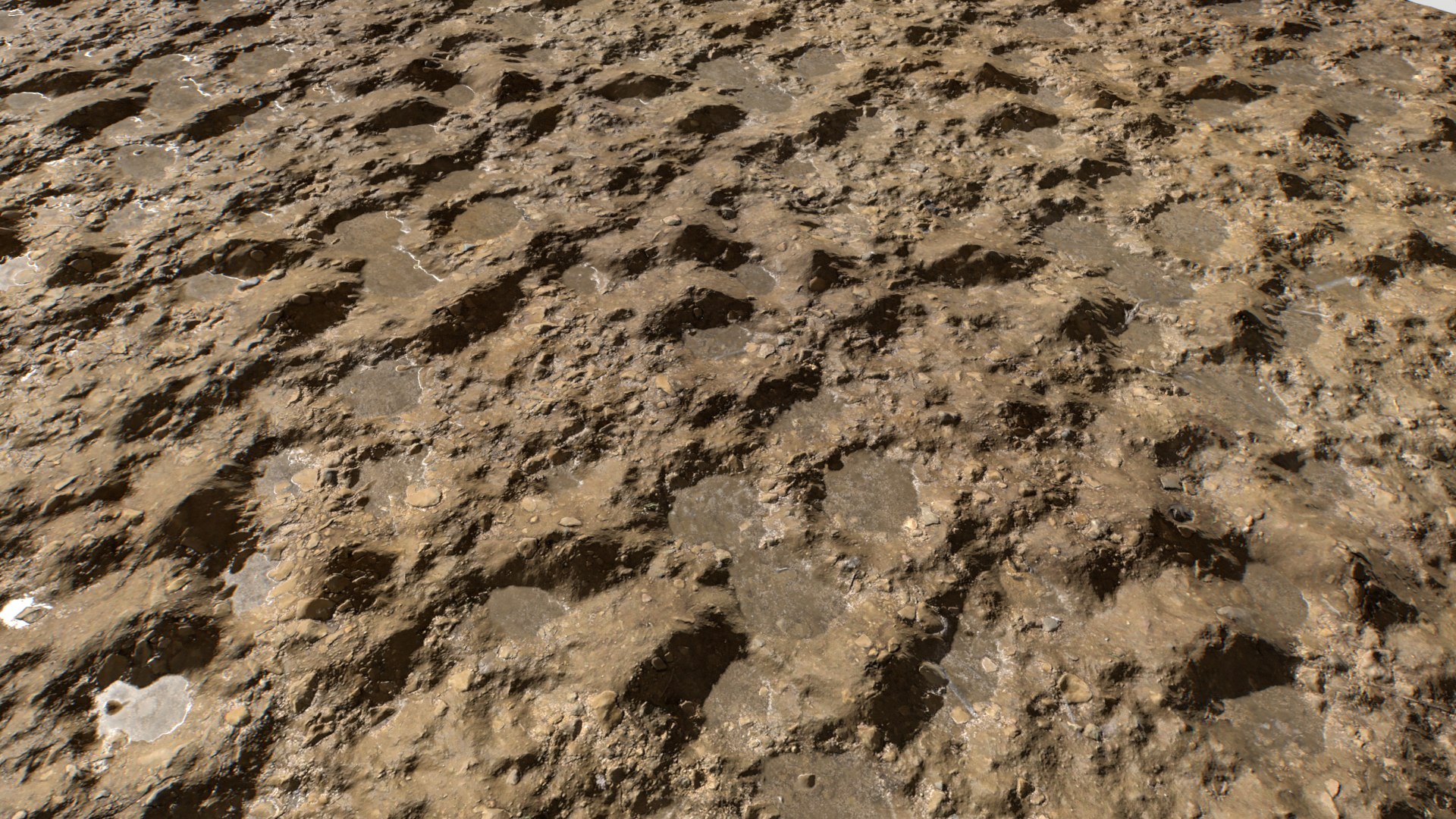 Muddy Terrain And Puddles 5 PBR 3D Model - TurboSquid 2429649
