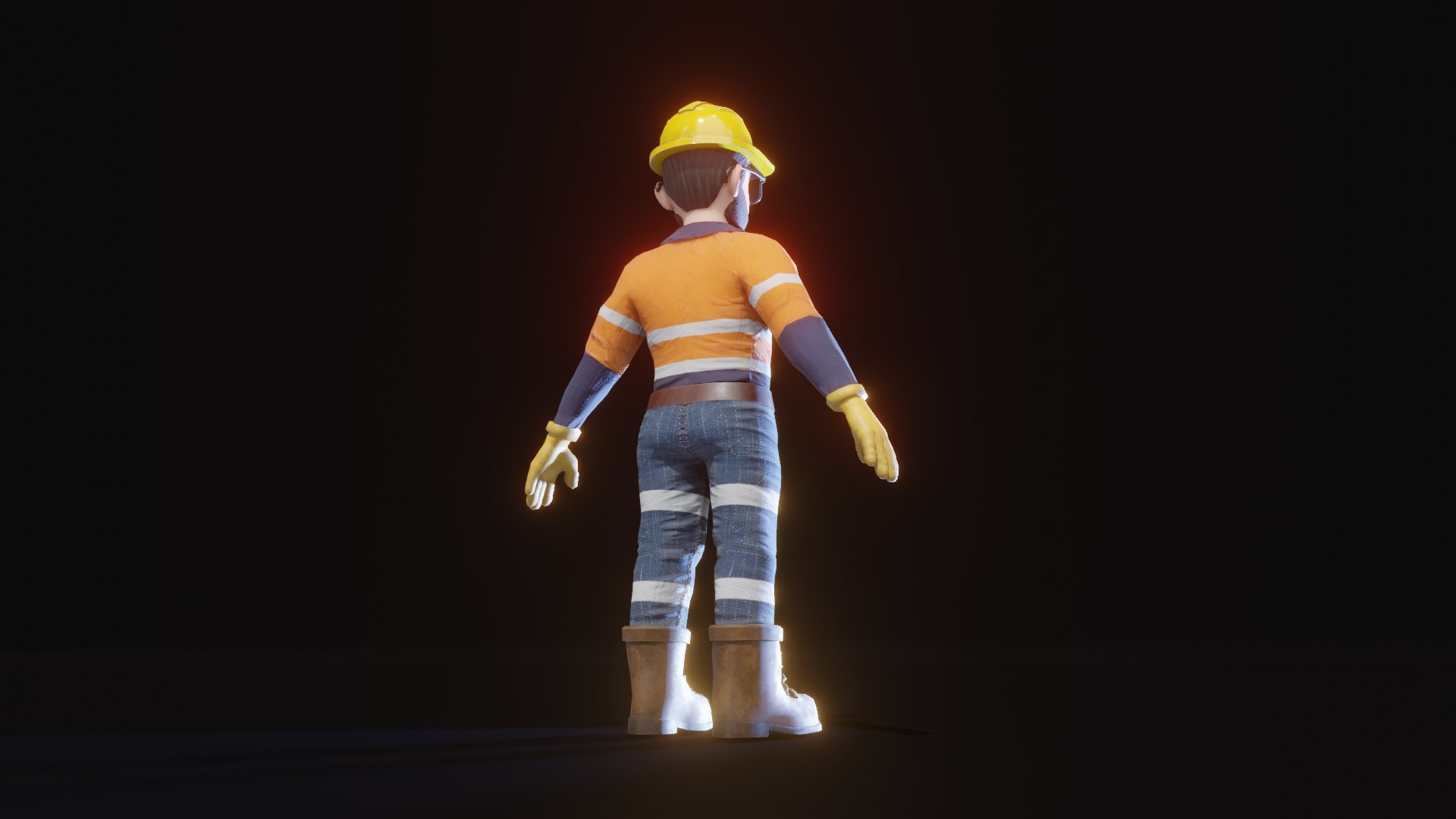 Stylized Male Miner Animated Customizable Low-poly 3D Model Model ...