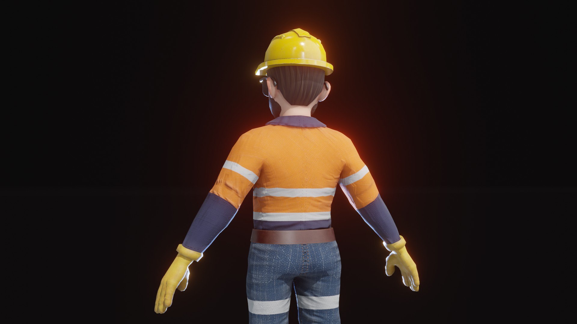 Stylized Male Miner Animated Customizable Low-poly 3D Model Model ...