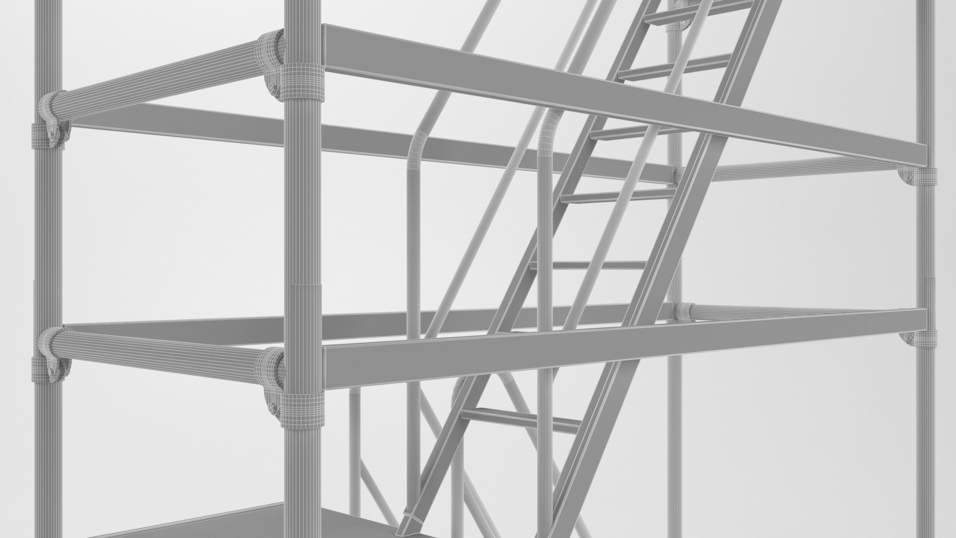 3d Scaffold Tower Model