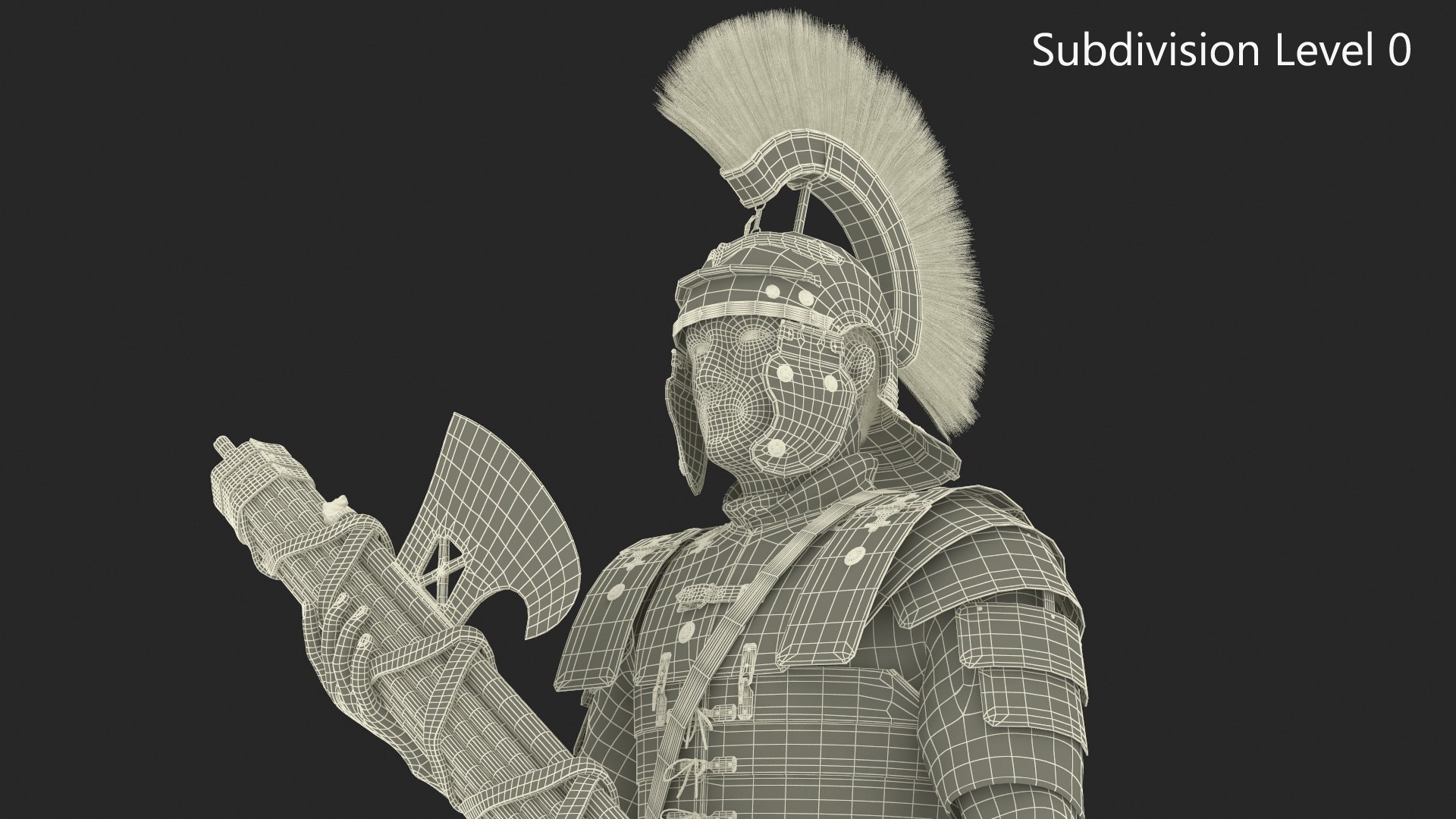 Roman Warrior Holding Fasces Symbol Fur 3D Model - TurboSquid 2423104
