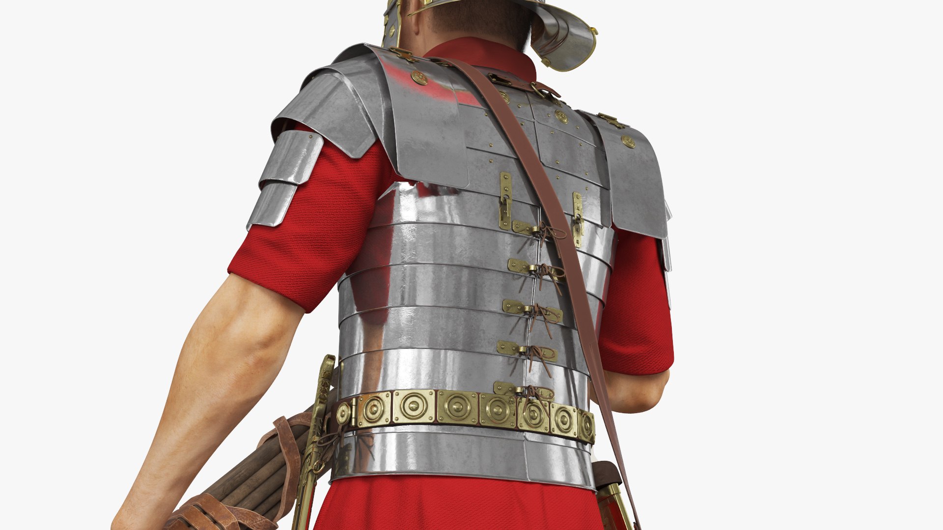 Roman Warrior Holding Fasces Symbol Fur 3D Model - TurboSquid 2423104