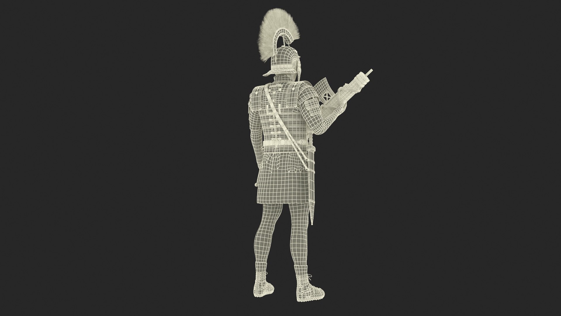Roman Warrior Holding Fasces Symbol Fur 3D Model - TurboSquid 2423104