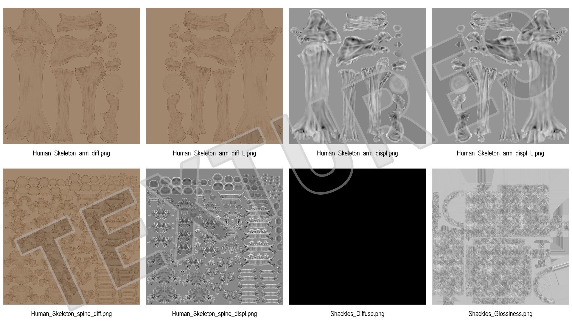 Human Male Remains Skeleton Shackled Model - TurboSquid 2113224